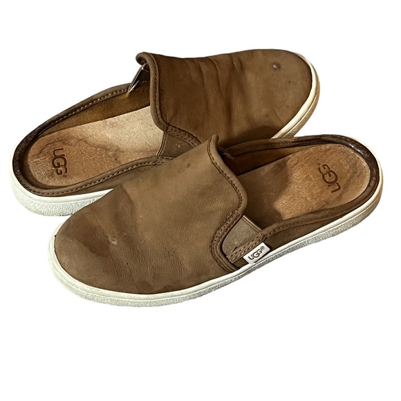 UGG | Shoes | Ugg Slip On Shoes Open Back Tan Suede Sz 6 | Poshmark